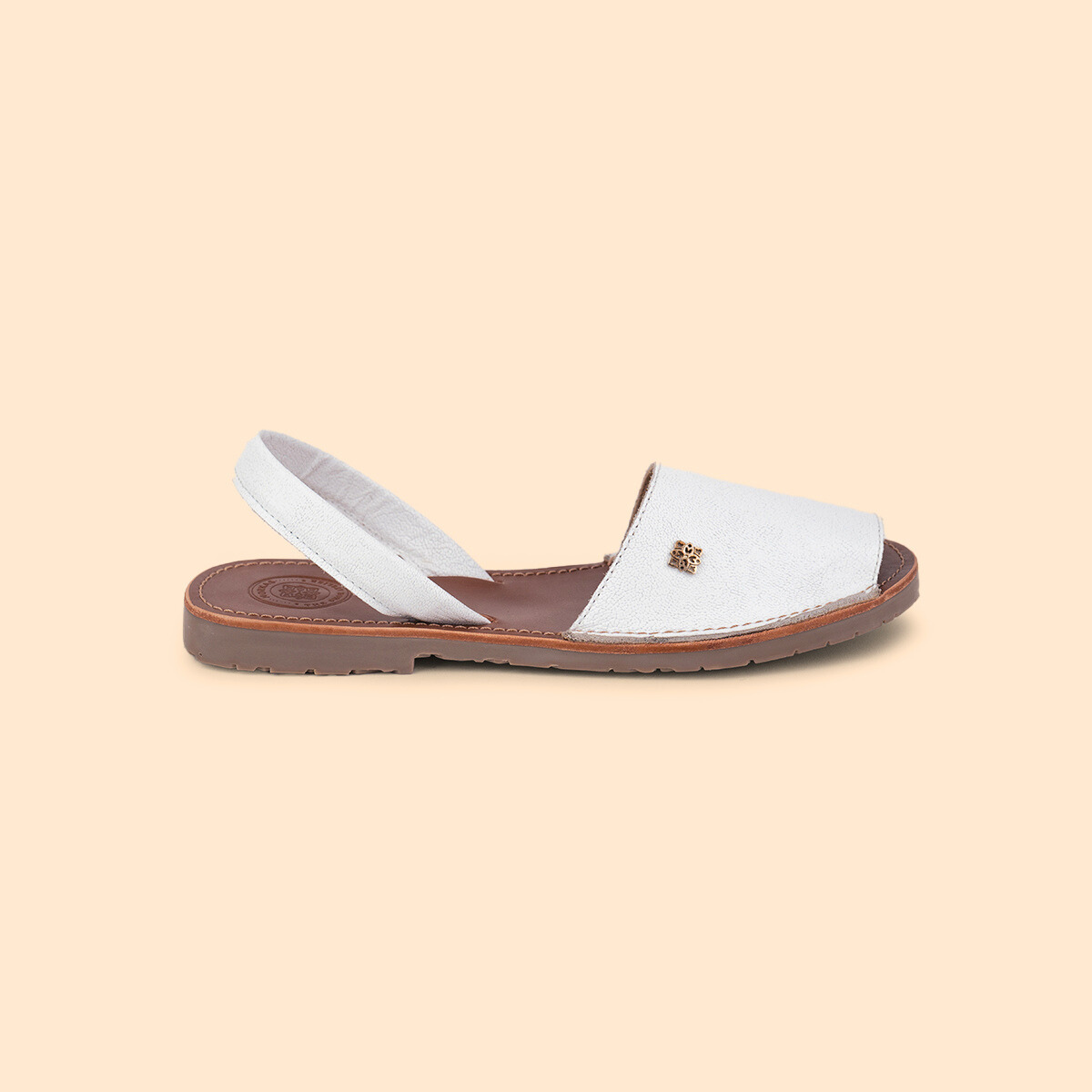 Sandalia Andrea Blanco Brillo